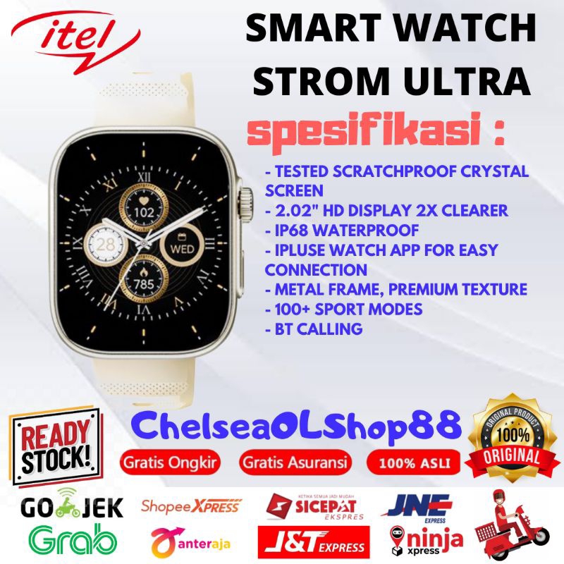 Jual ITEL SMART WATCH STROM ULTRA ORIGINAL RESMI ITEL INDONESIA ...