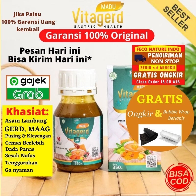 Jual Madu Vitagerd Herbal Original Obat Maag Asam Lambung Vita Gerd ...