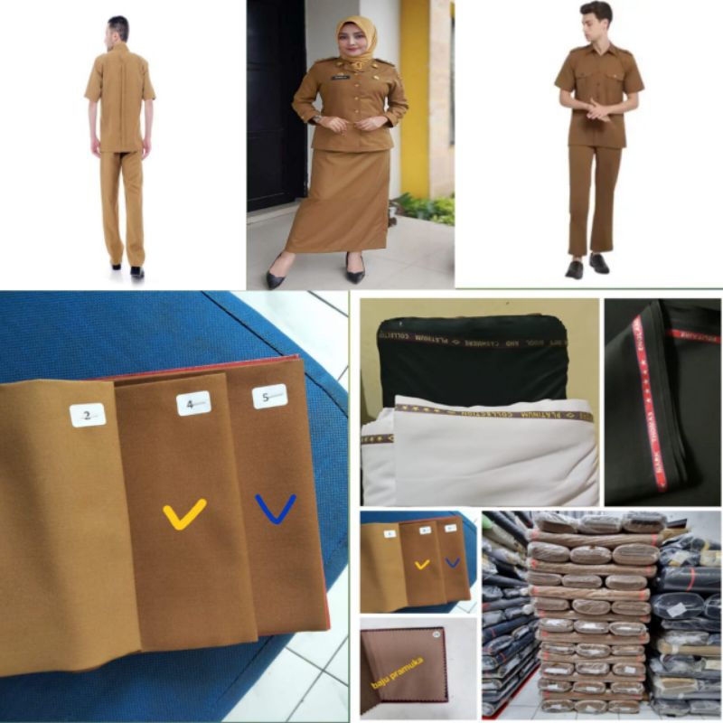 Jual Kain dinas Pemda Khaki/P3K/PNS/ASN super wool premium terbaru harga promo | Shopee Indonesia