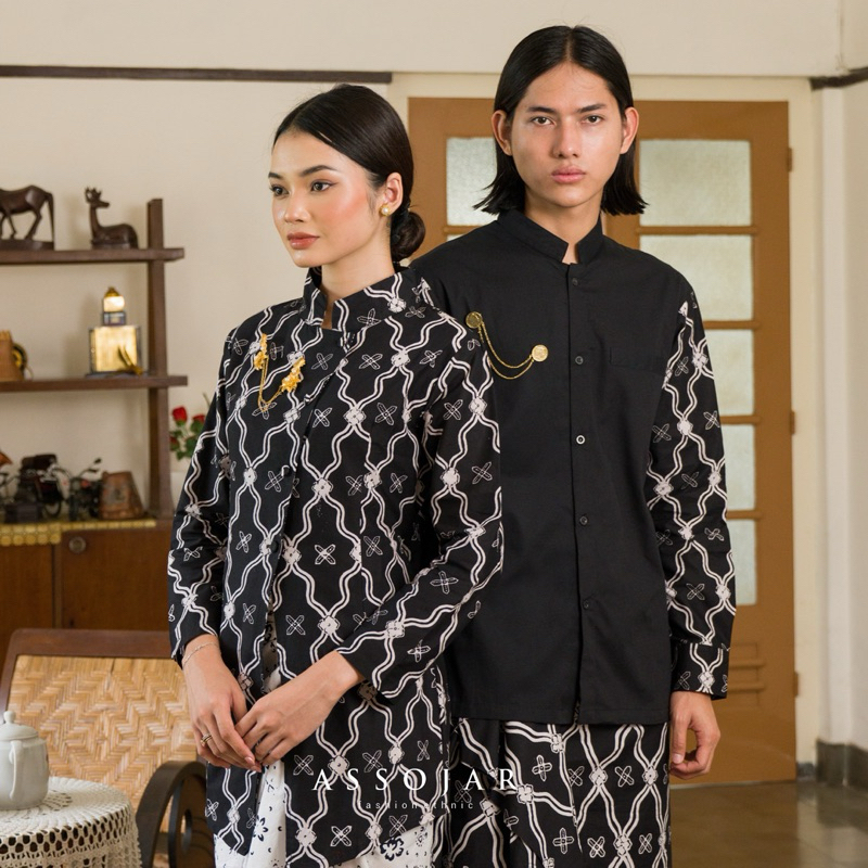 Jual Assojar - Couple Dasira kebaya x Akasha Shirt / Baju Couple Batik ...
