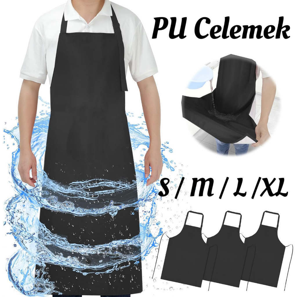Jual Apron Waterproof Dan Anti Minyak Celemek Barista Kulit Clemek Anti ...