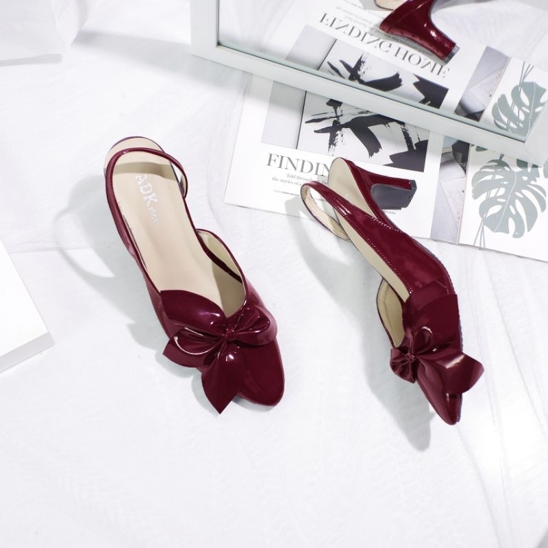 Jual sepatu heels bunga mekar 7cm size 37 sd 41 super cantik | Shopee ...
