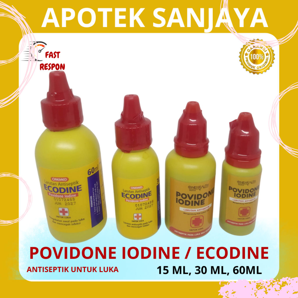 Jual POVIDONE IODINE / ECODINE / ONEHEALTH / ANTISEPTIK / OBAT MERAH ...