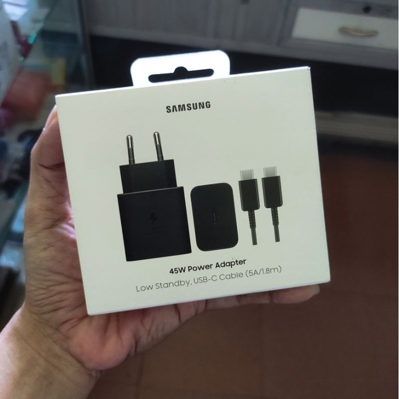 Jual Charger SAMSUNG Type C 45W ORIGINAL (2024) Low Standbay | Shopee Indonesia