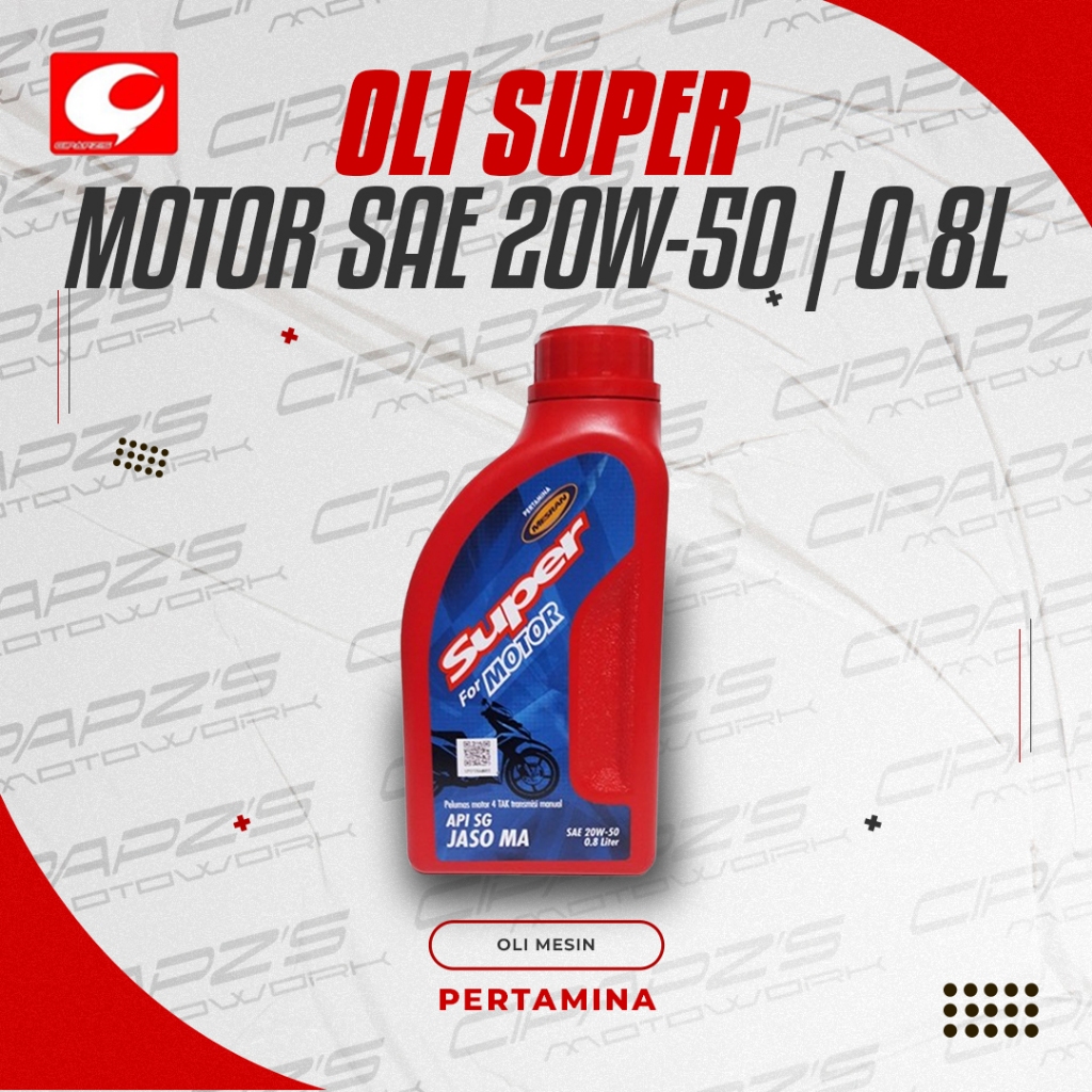 Jual Oli Pertamina Super For Motor SAE 20W-50 0.8L | Oli Mesin Motor 4 ...