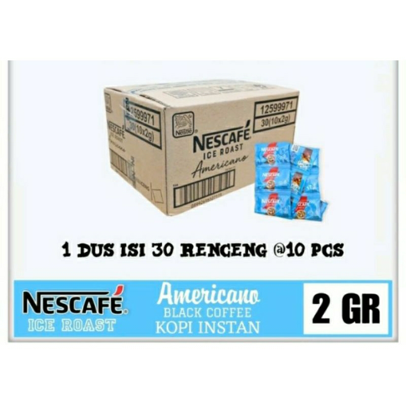 Jual Nescafe Ice Roast Kopi Instan Americano 1 Karton Bag 30 Renteng ...