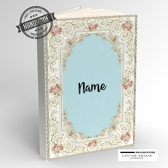 Jual Notebook Custome NAMA HardCover ukuran A5/ jurnal diary Custome ...
