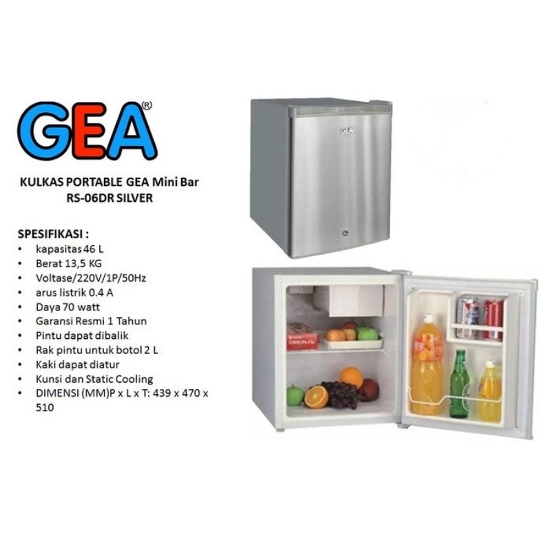 Jual GEA Mini Bar RS-06DR Kulkas Mini | Shopee Indonesia