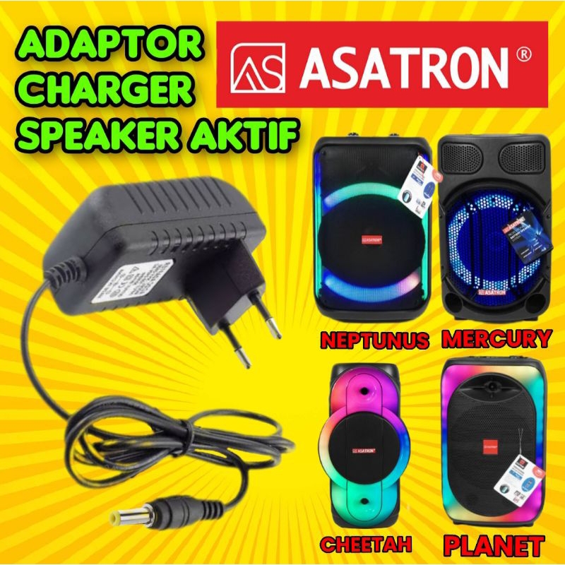 Jual Adaptor charger Speaker aktif ASATRON Neptunus, Mercury, Cheetah ...
