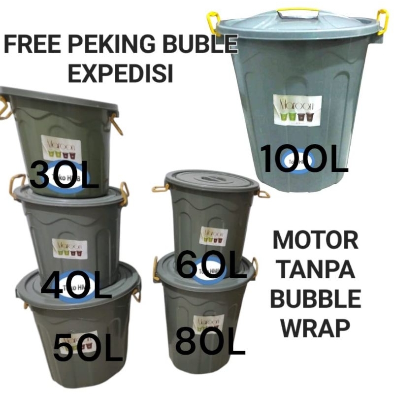 Jual ember maroon great abu besar ember tong air tutup | Shopee Indonesia