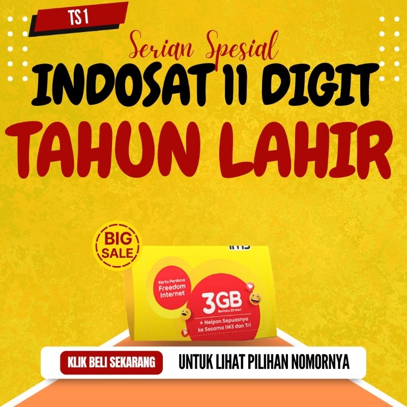 Jual Nomer Cantik Indosat 11 Digit Serian 9999 11 Digit Kode TS1 No Cantik Indosat Im3 Oredoo ...