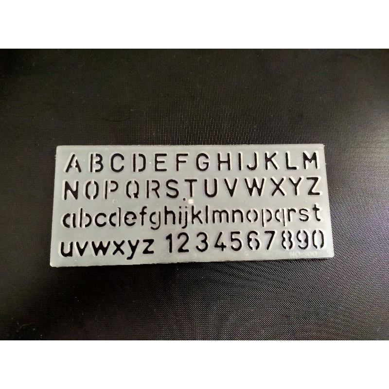 Jual Penggaris Huruf Lettering Stencil Cetak Huruf Ukuran Kecil ...