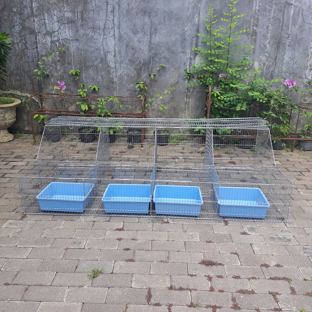 Jual Kandang Kelinci Galvanis Nestbox 200x90x40cm 4 plong | Shopee ...