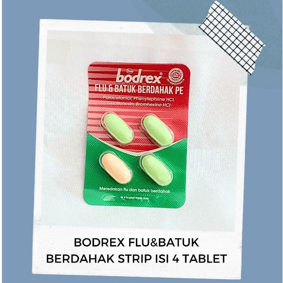Jual BODREX FLU & BATUK BERDAHAK STRIP ISI 4 TABLET | Shopee Indonesia