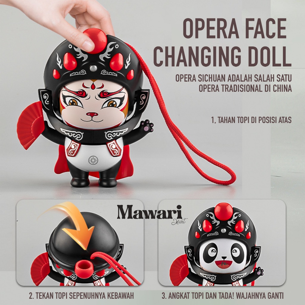 Jual Boneka Gantungan Chinese Sichuan Opera Ganti Wajah Face Changing ...