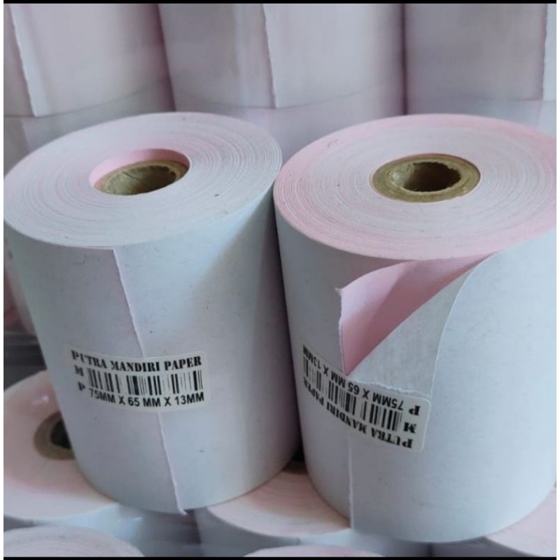 Jual Kertas Roll Struk/Kasir NCR 2Ply 75x60mm Putih/Merah Epson TMU ...