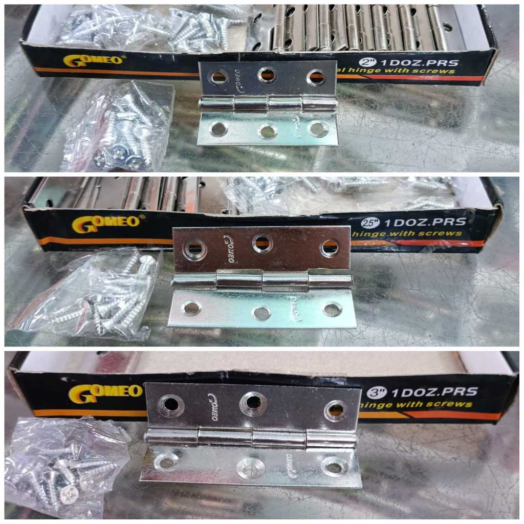 Jual Engsel Tipis Silver Plate Gomeo 2 inch 2.5 inch 3 inch | Shopee ...