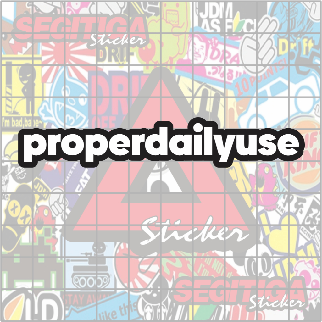 Jual Sticker Proper Daily use Ukuran 9.5 x 1.7 Cm | Shopee Indonesia