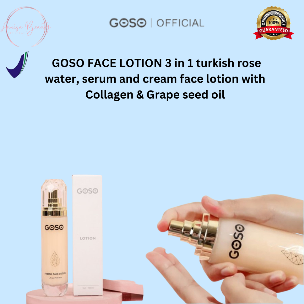Jual [BPOM][100% ORI&READY] GOSO FACE LOTION 3 in 1 turkish rose water ...