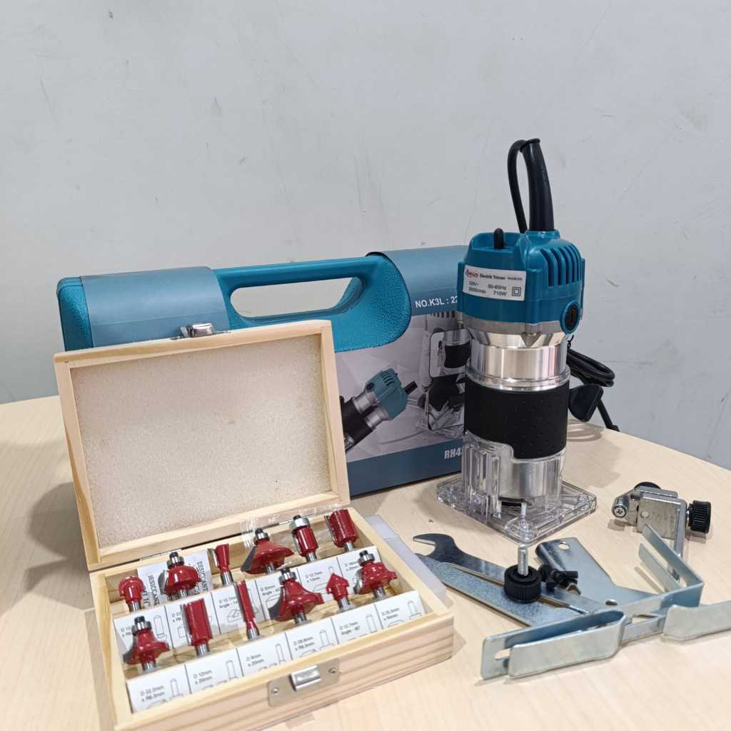 Jual Mesin Profil kayu MIKAYO Wood Trimmer 6mm 1/4 Inchi Mesin Router ...