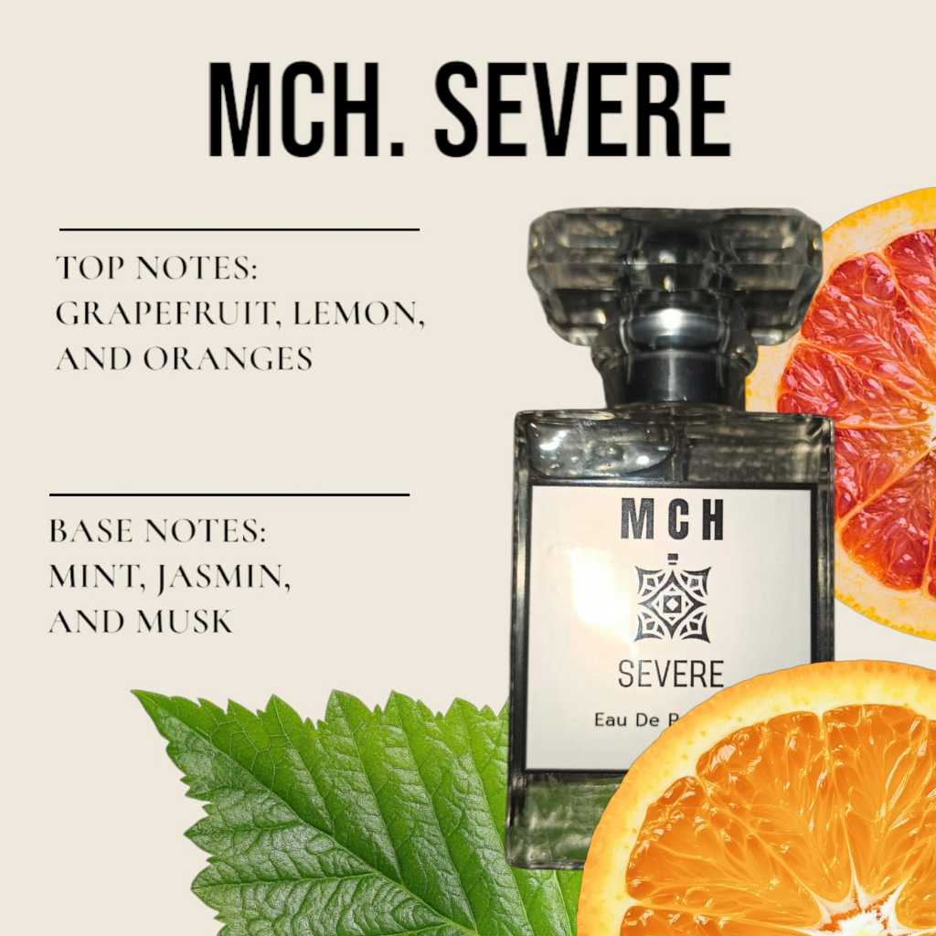 Jual MCH. SEVERE - EDP EAU DE PERFUME 30ml perpaduan aroma lemon, citrus yang memberikan kesan ...