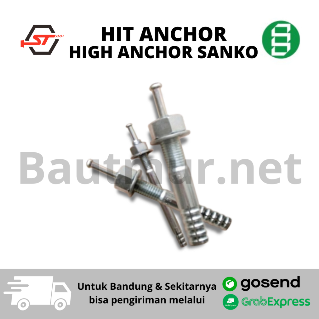 Jual HIT Anchor M10x50 SANKO - High Anchor Dynabolt ketok 10x50 (5cm ...
