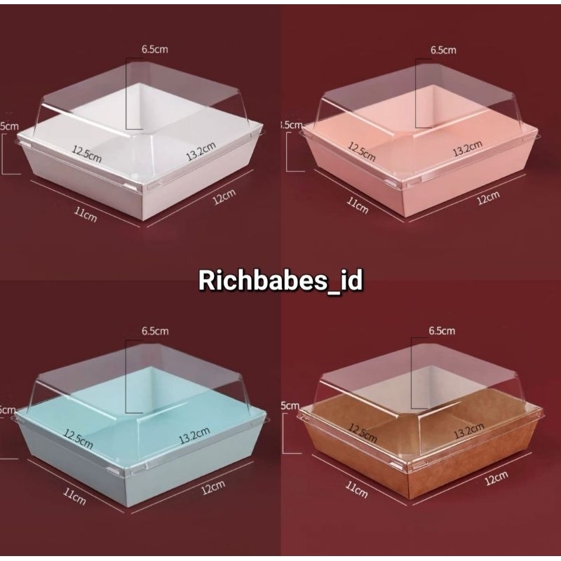 Jual [10 PCS] Dessert Box Tahan Panas Oven Mika Kotak Mochi Box / Cake ...