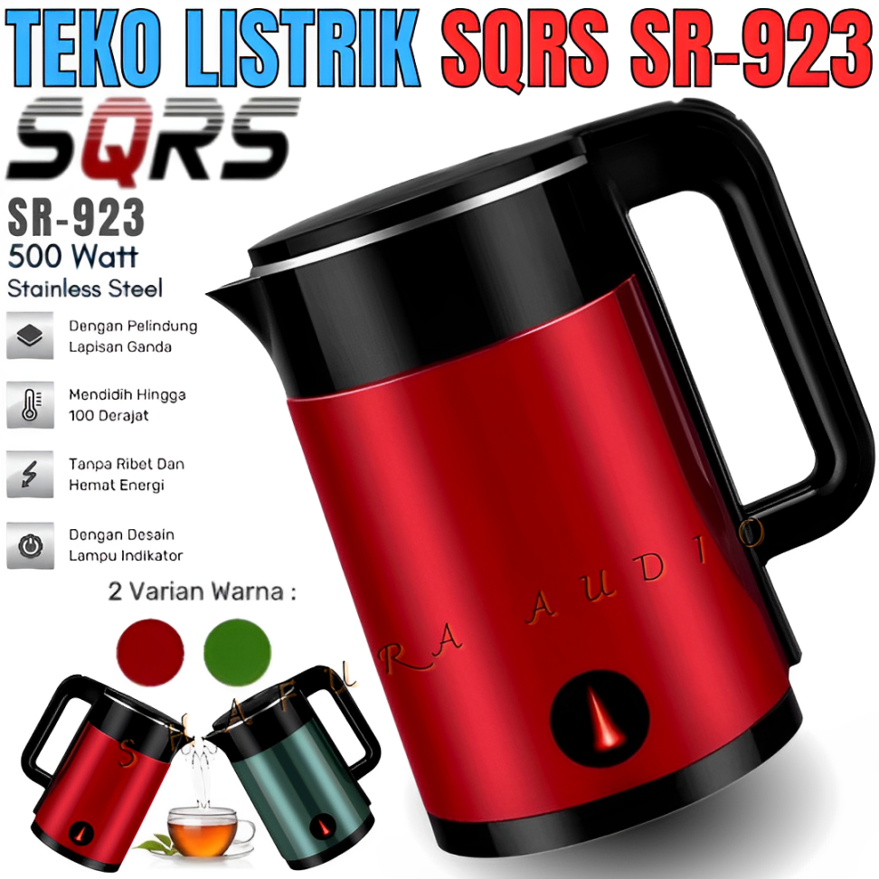 Jual Teko Listrik / Kettle Listrik Sqrs Sr-923 500 Watt Kapasitas 2,3 ...
