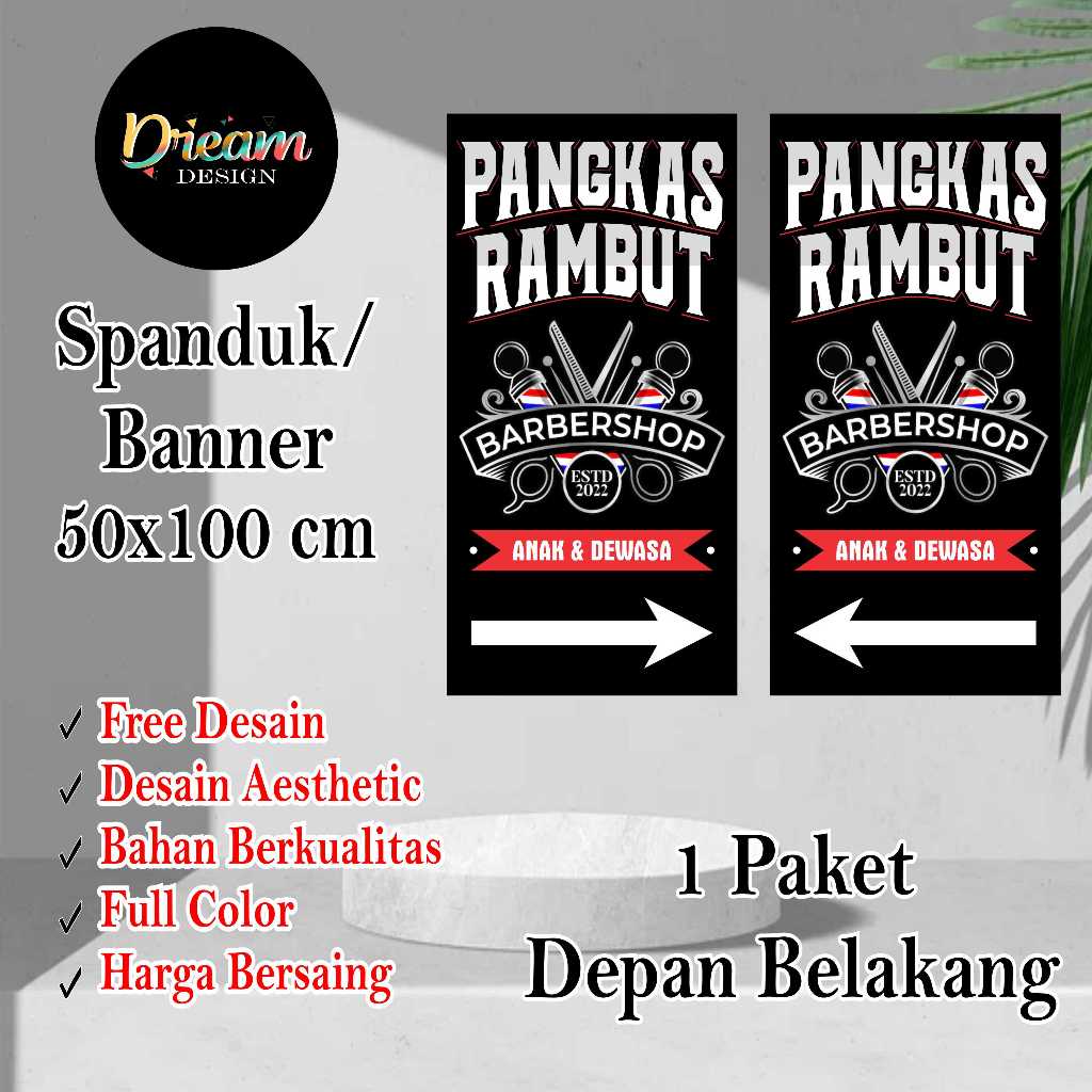 Jual Spanduk Banner Plang pangkas plang model B 50x100 custom desain ...
