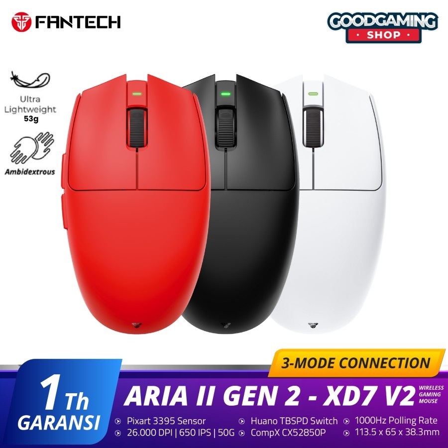 Jual Fantech ARIA II Gen 2 - XD7 V2 | XD7 V2| XD 7 V2 Wireless 3 Mode ...