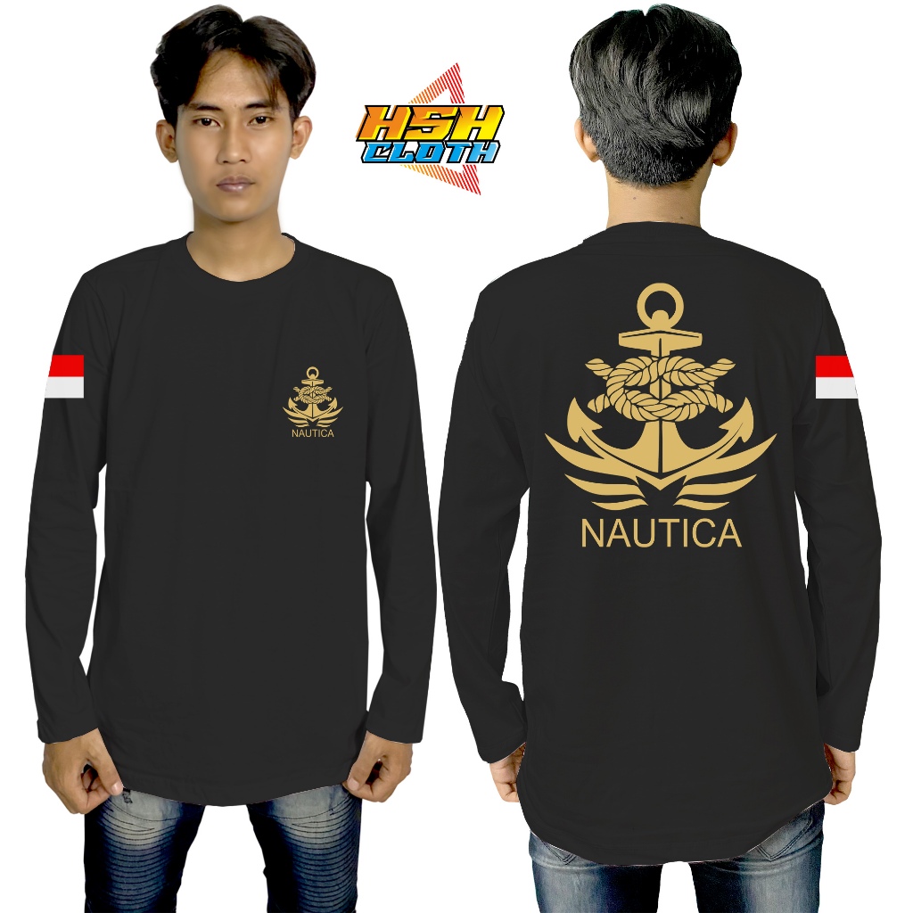 Jual Baju Kaos Distro Lengan Panjang Pelaut ABK Nautica V2 Marinir Anak ...