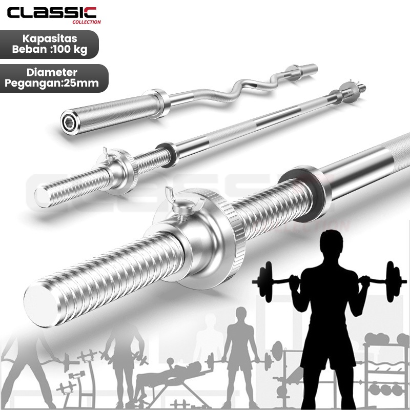 Jual Stick Barbel Dumbell Solid Bar Barbell Stik Lurus Straight Bar ...
