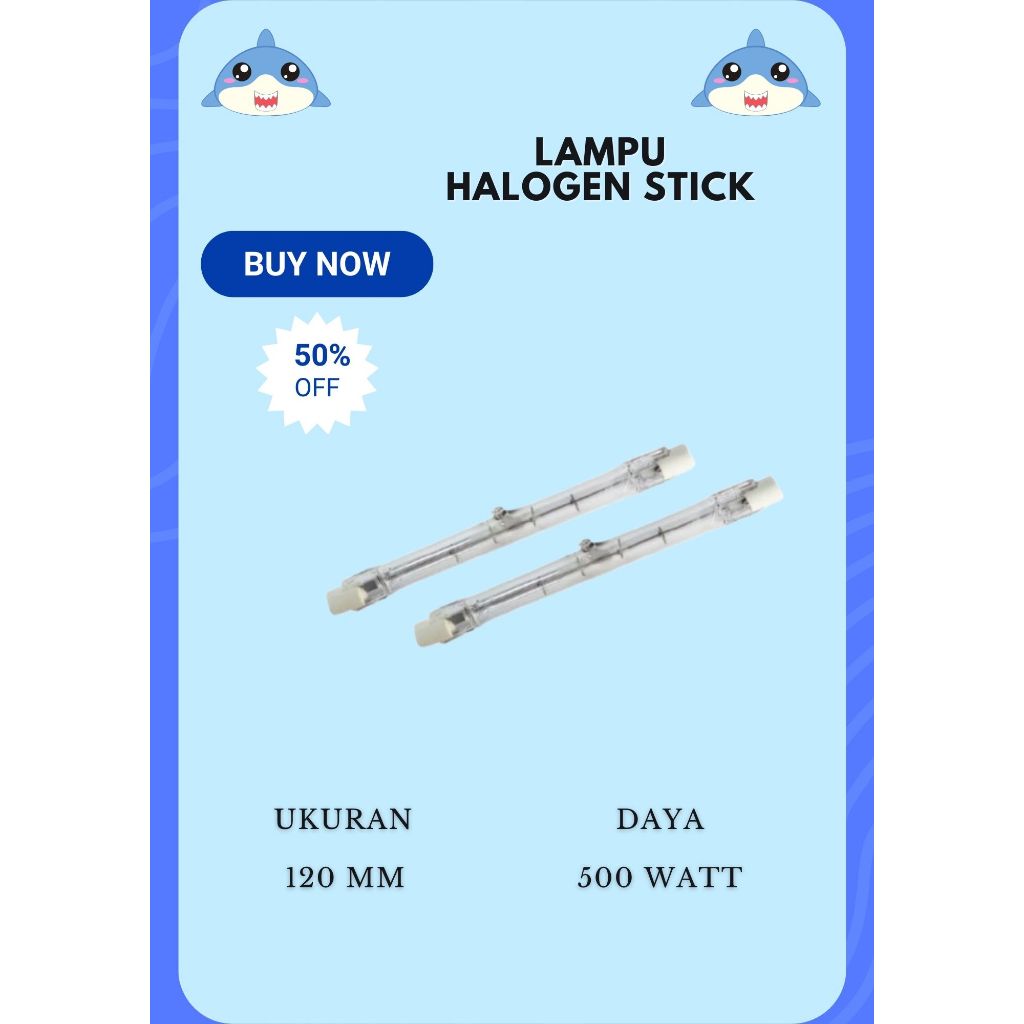 Jual LAMPU HALOGEN STICK CAHAYA KUNING 150W/500W/1000W 220-240V LAMPU ...