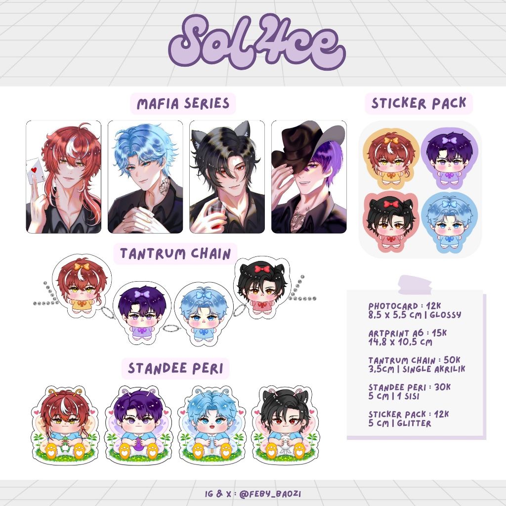 Jual [Feby Baozi] SOL4CE Photocard, Artrpint, Standee, Keychain ...