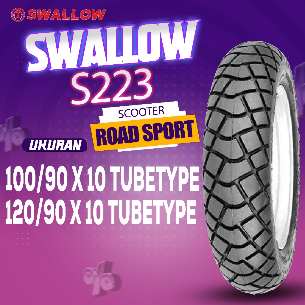 Jual BAN LUAR SWALLOW VESPA S 223 RING 10 TUBELESS GORILLA MONKEY VESPA PIAGGIO ZIP TUBELESS ...