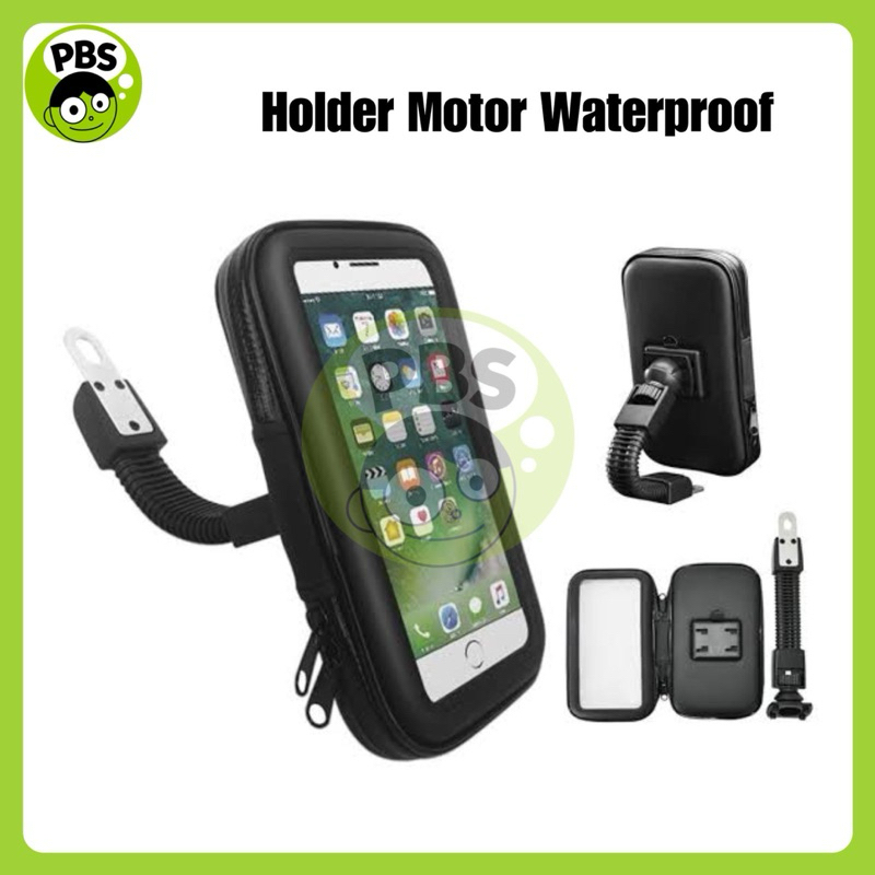 Jual PBS - Holder Hp Motor Spion / Stang WaterProof 6,3inch Horder Handphone Anti Air | Shopee ...