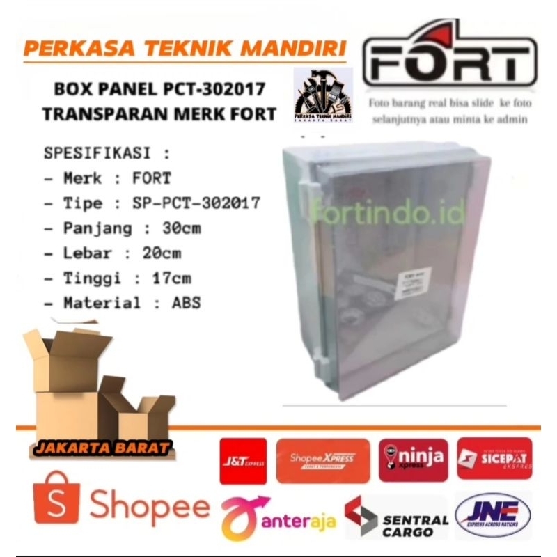 Jual BOX PANEL PCT - 302017 TRANSPARAN 300×200×170 PLASTIK ENCLOUSURE ...