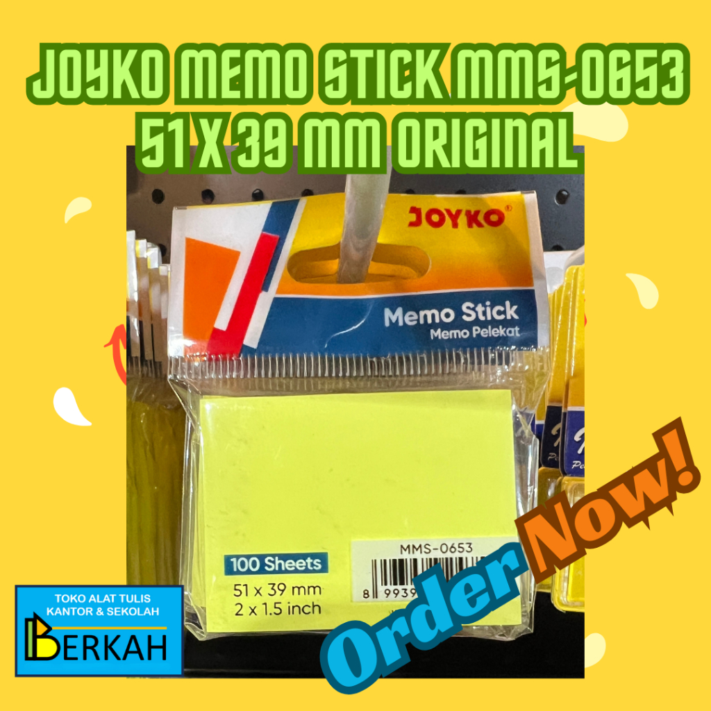 Jual Memo Stick MMS 0653 Joyko 51 x 39 mm Original | Shopee Indonesia