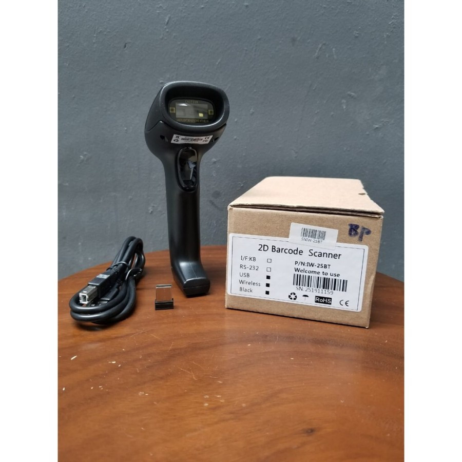 Jual Iware Scanner Barcode 2D IW-R2BT Wireless Bluetooth QRCode Auto ...