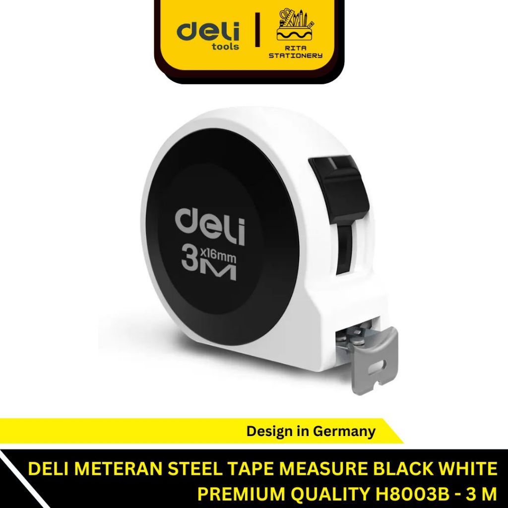 Jual Deli Measuring Tape 3 Meter - Meteran tukang bangunan H8003B ...