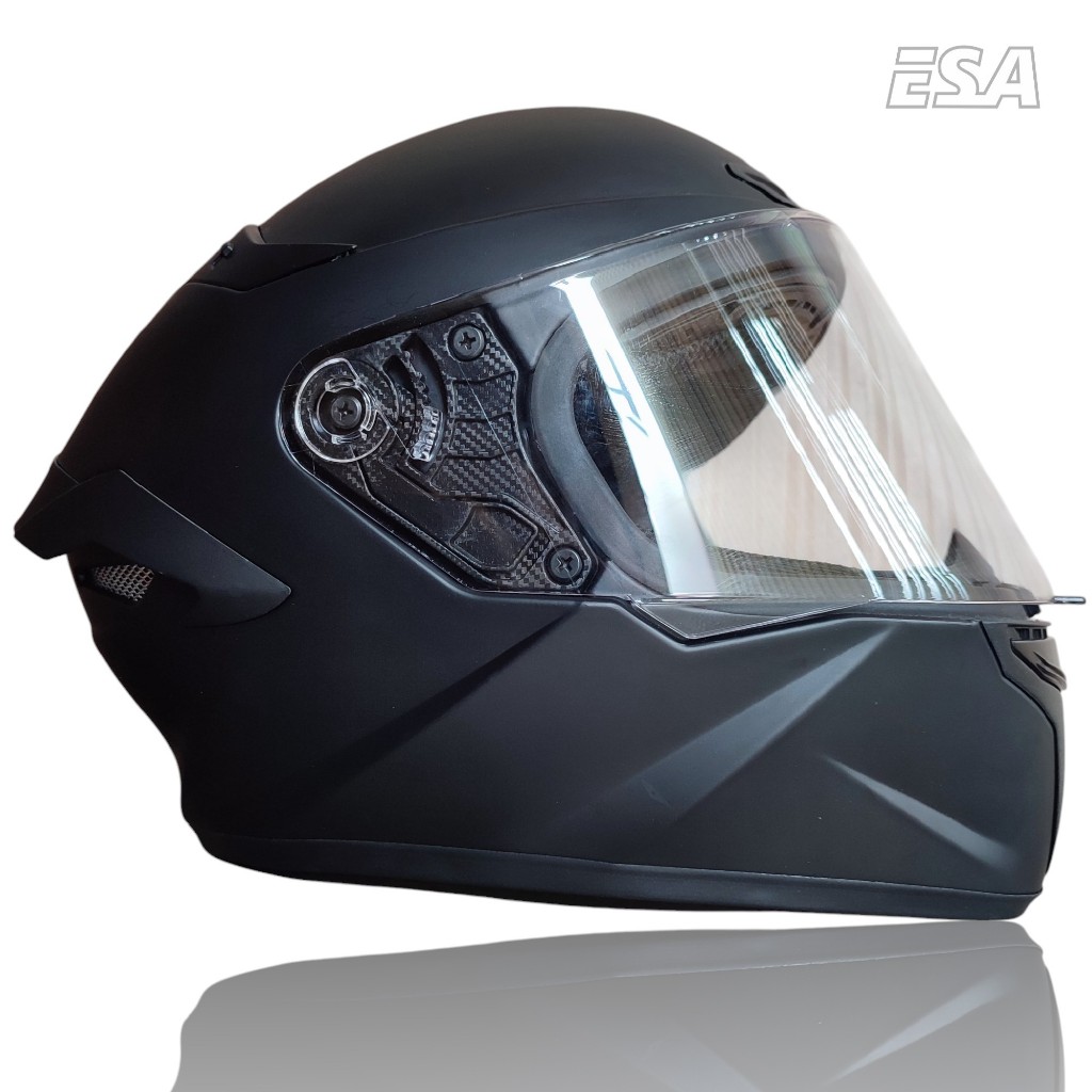 Jual ESA Helm KBR TTC HITAM DOFF Full Face SNI/ORI Dewasa Pria Wanita ...