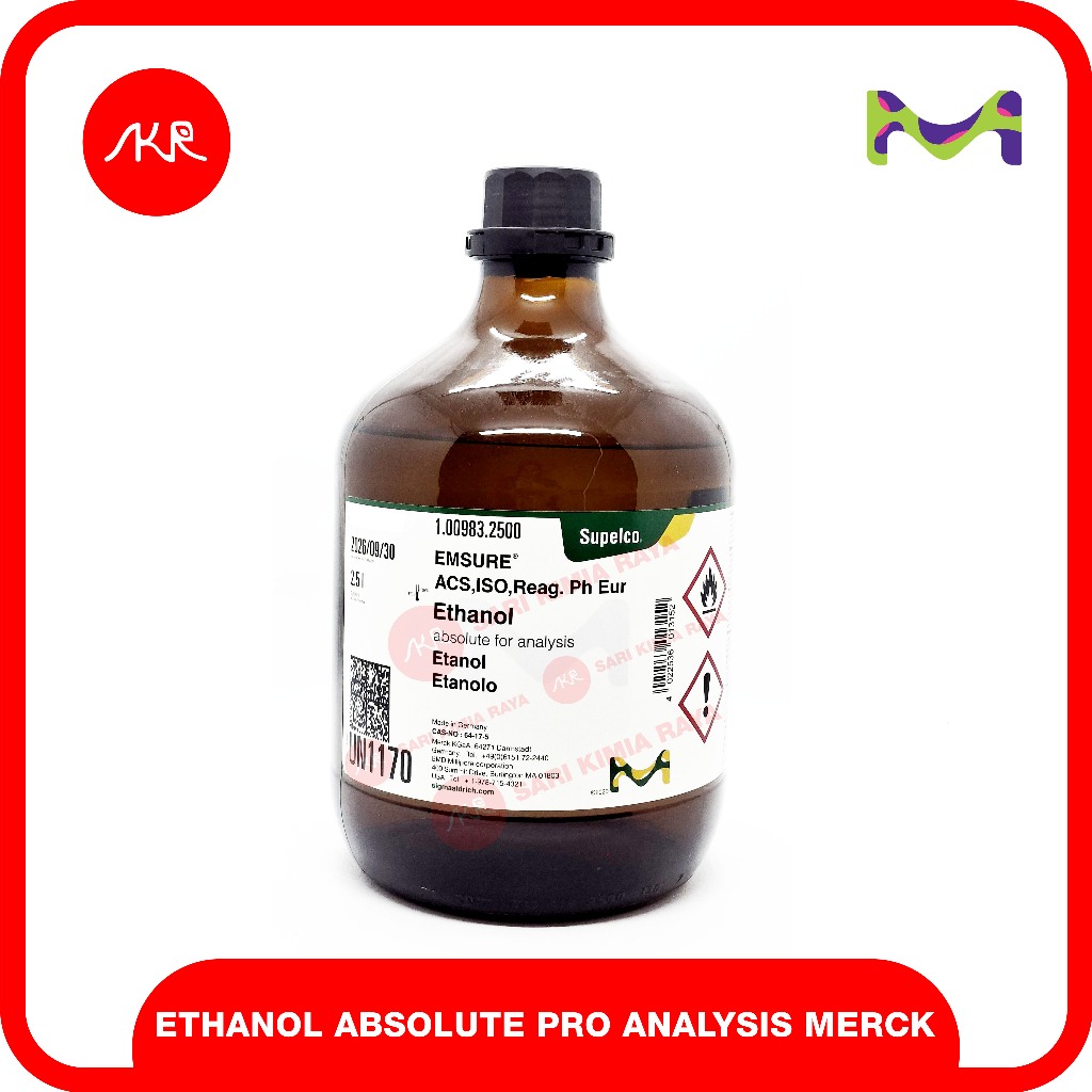 Jual Ethanol absolute for analysis 1.00983 Merck | 100 Ml | Shopee Indonesia
