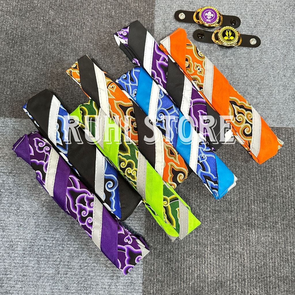Jual Scraft Pramuka Batik Mega Mendung scarf Menyala skraf Scout Nyala ...