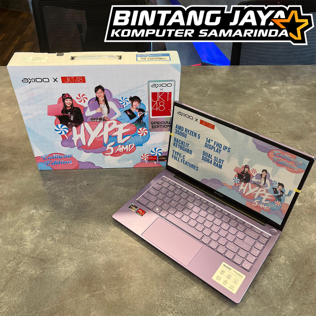 Jual Laptop Axioo Hype AMD 5 X3 Lollipop Edition/Ryzen 5-3500U/8GB ...