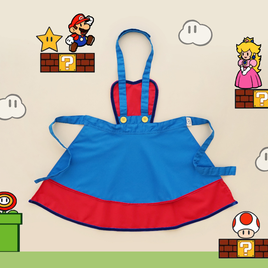 Jual Lalucu Apron Ibu dan Anak Perempuan Super Mario Mario Bros 3-7 ...