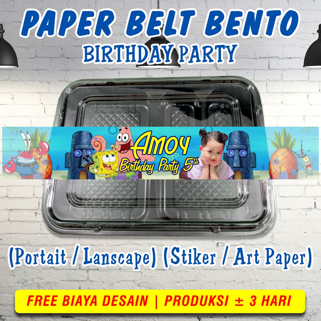 Jual PAPERBELT Ulang Tahun | Mika Bento | Label Box | Roll Label Rice ...