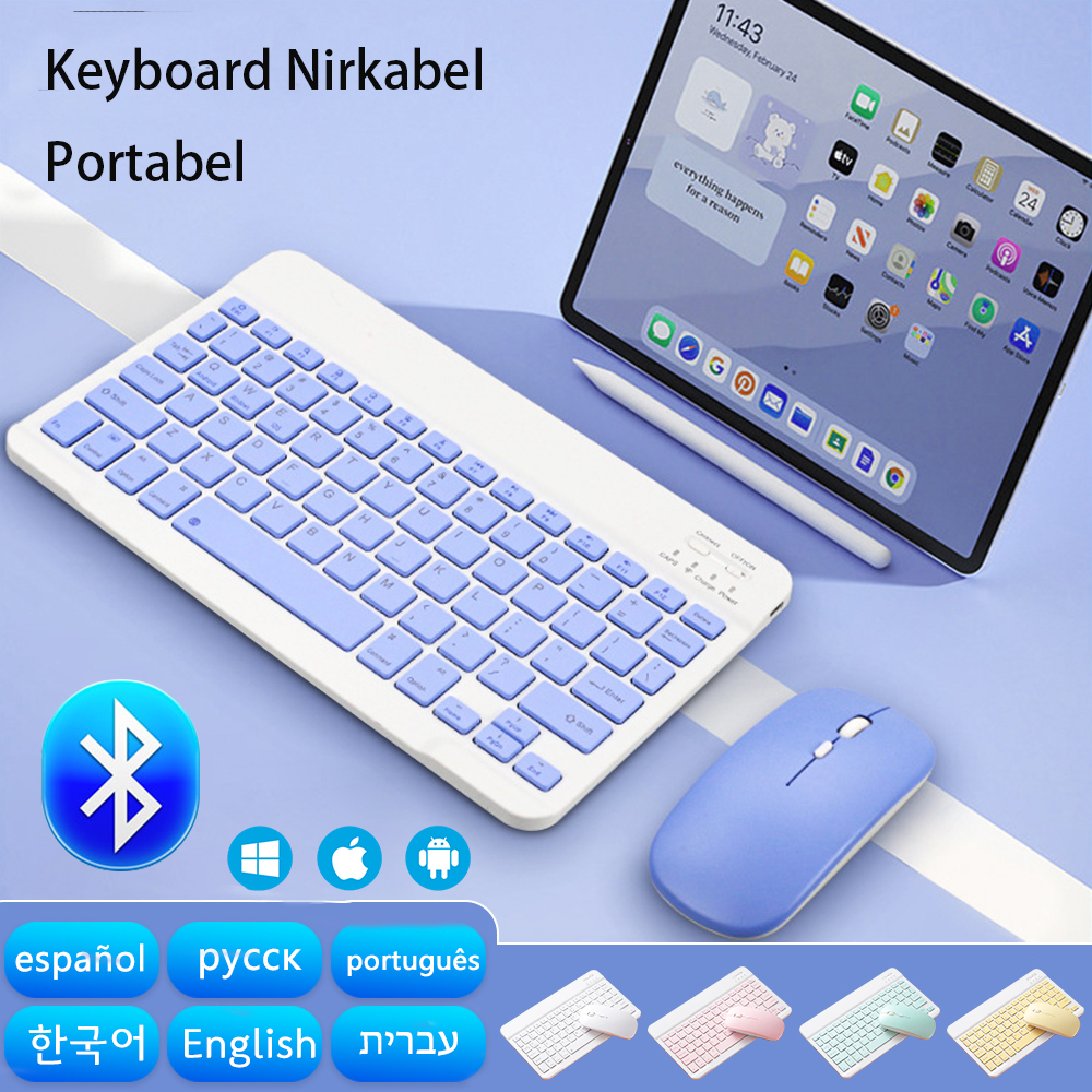 Jual Keyboard Nirkabel Portabel 10 inci untuk iPad Samsung Tablet ...