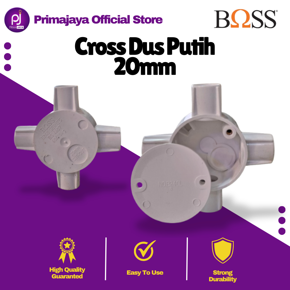 Jual Cross Dos Tdos Cabang 4 Warna Putih 20mm BOSS Kress T Dus Jalur ...