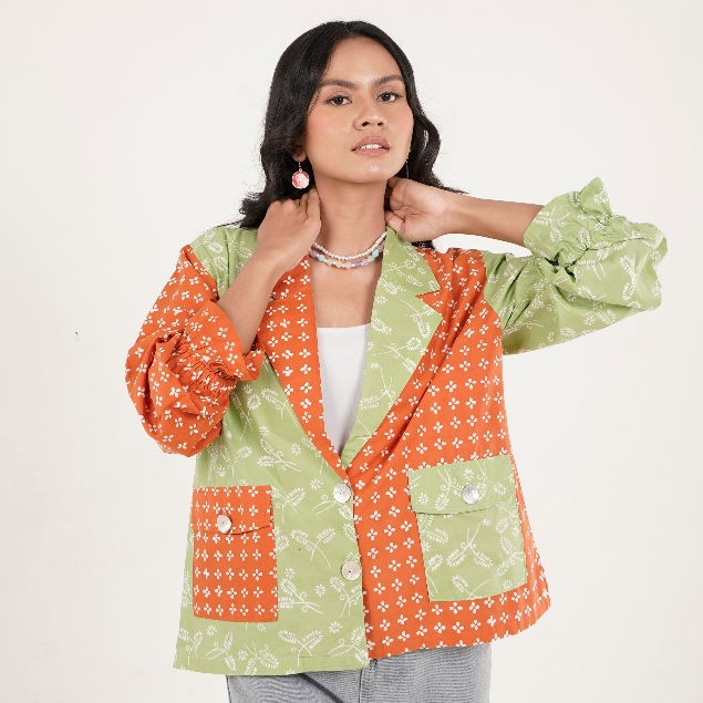 Jual Batik ENOM - Outer Batik - Batik Wanita Modern - Patchwork Menawan ...