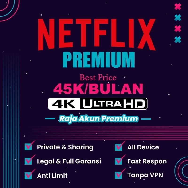 Jual NETFLIXXXX AKUN PRIVATE 4K GARANSI 100% LEGAL/ANTI HOLD SCREEN | Shopee Indonesia